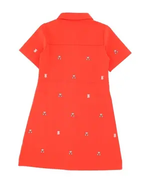 Burberry Monogram Teddy Embroidered Shirt Dress