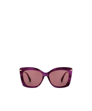 Max Mara Square Frame Sunglasses - Purple/stripe