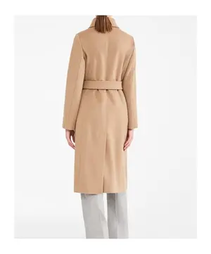 Max Mara Belted Long-sleeved Coat - Camel