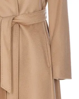 Max Mara Belted Long-sleeved Coat - Camel
