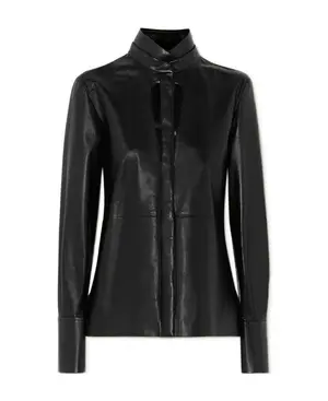 Givenchy Leather Cut-out Blouse