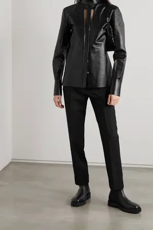 Givenchy Leather Cut-out Blouse