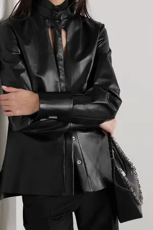 Givenchy Leather Cut-out Blouse