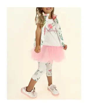 Monnalisa Rose Printed Leggings