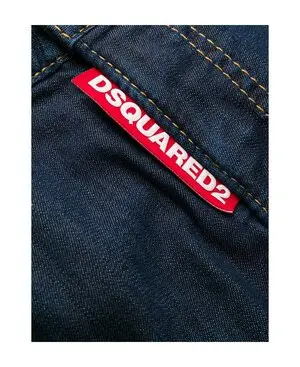 Dsquared2 Cropped Girlfriend Fit Jeans - Blue