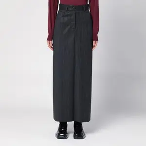DEPARTMENT 5 Pinstriped Maxi Skirt With Rear Slit