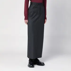 DEPARTMENT 5 Pinstriped Maxi Skirt With Rear Slit