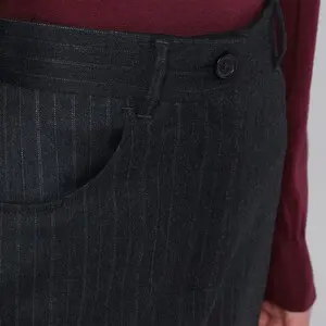 DEPARTMENT 5 Pinstriped Maxi Skirt With Rear Slit