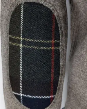 Barbour Checked-panel Crewneck Jumper - Brown