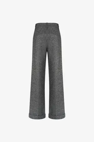 Brunello Cucinelli Flared Leg Virgin Wool Trousers