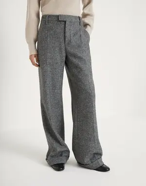 Brunello Cucinelli Flared Leg Virgin Wool Trousers