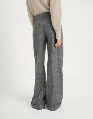 Brunello Cucinelli Flared Leg Virgin Wool Trousers