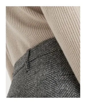 Brunello Cucinelli Flared Leg Virgin Wool Trousers