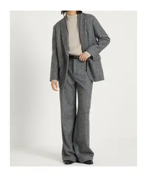 Brunello Cucinelli Flared Leg Virgin Wool Trousers