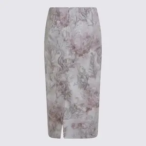 Max Mara Ultimo Printed Midi Pencil Skirt - Gray