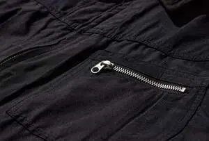 Comme Des Garçons Long Sleeve Collared Zip Up Jacket - Black