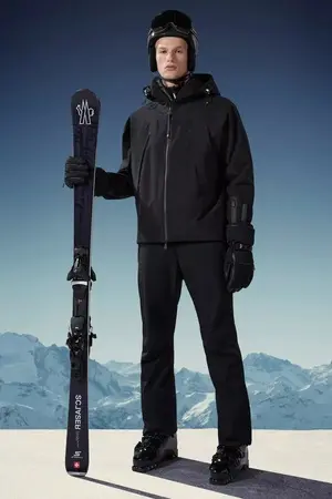Moncler Lapaz Ski Jacket With Hood And Logo Details
