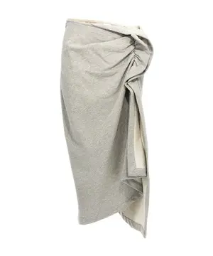 Dries Van Noten Ruffled Skirt - Gray
