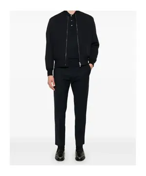 LARDINI Zip-up Bomber Jacket - Blue