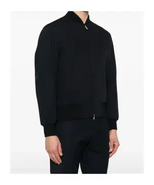 LARDINI Zip-up Bomber Jacket - Blue