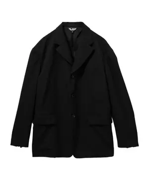 Comme Des Garçons Single-breasted Coat With Patch Pocket And Flap Pockets