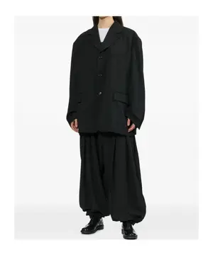 Comme Des Garçons Single-breasted Coat With Patch Pocket And Flap Pockets