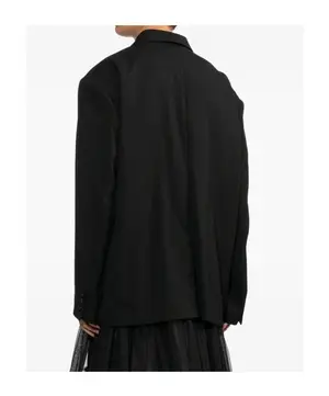 Comme Des Garçons Single-breasted Coat With Patch Pocket And Flap Pockets