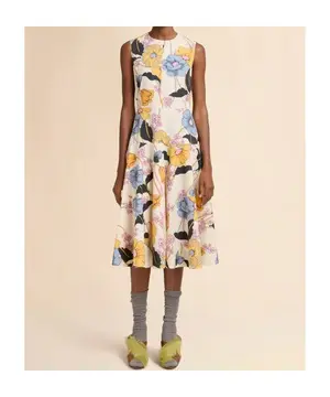 Marni Melodia Print Poplin Midi Dress