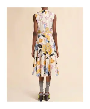 Marni Melodia Print Poplin Midi Dress