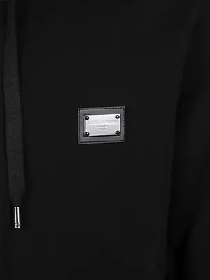 Dolce & Gabbana Logo Plate Drawstring Hoodie