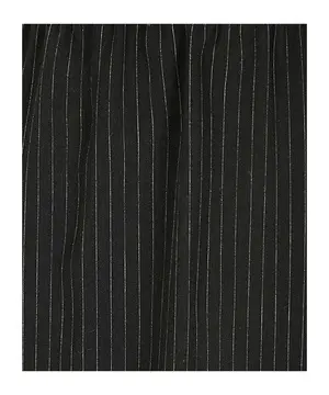MARIA CALDERARA Pinstripe Wide Leg Pants - Black