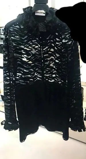 Saint Laurent Zebra Print Sheer Mini Dress