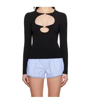 Alexander Wang Cut-out Long Sleeve Top