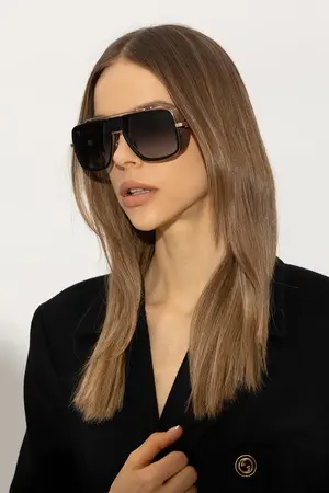 Balmain Aviator Sunglasses With Logo Detail