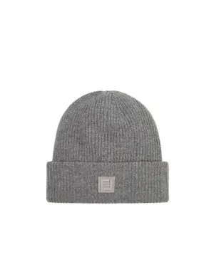 Fendi Logo Patch Beanie - Grey