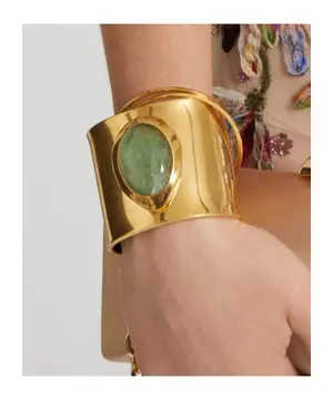 Ermanno Scervino Rigid Band Bracelet With Semi-precious Stone Cabochon