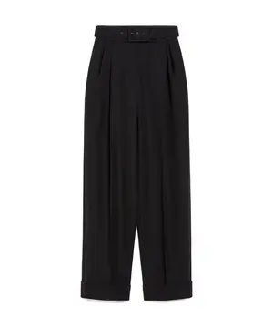 Max Mara Belted Trousers - Black