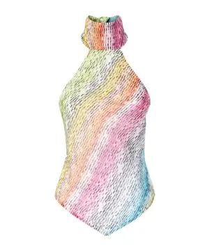 Missoni Sleeveless Turtleneck Top With Asymmetrical Hem