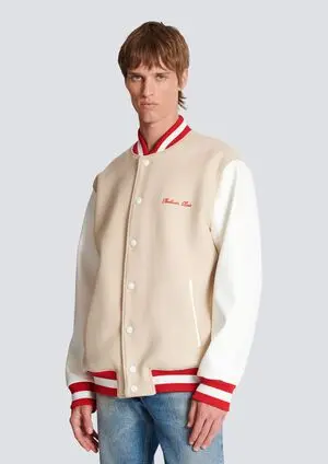 Balmain Logo Embroidered Varsity Jacket