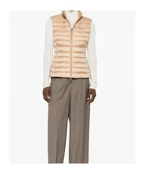 Moncler Igens Zip-up Padded Gilet - Sand Beige