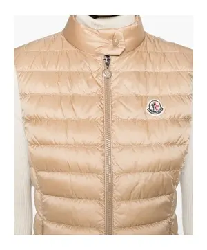 Moncler Igens Zip-up Padded Gilet - Sand Beige