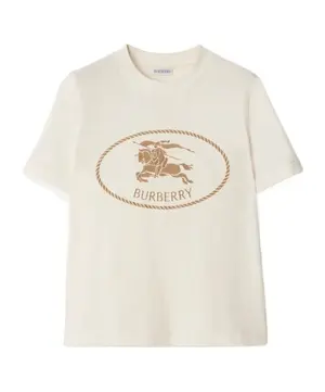 Burberry Knight Stamp Crewneck T-shirt - Chalk