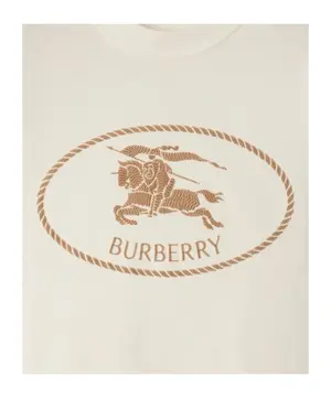 Burberry Knight Stamp Crewneck T-shirt - Chalk