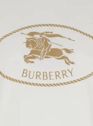 Burberry Knight Stamp Crewneck T-shirt - Chalk