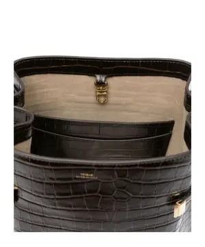 TOTEME Belted Bucket Bag - Dark Brown