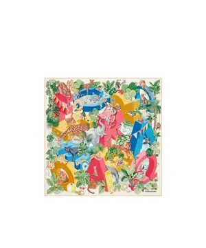 FERRAGAMO Jungle Party Print Silk Scarf - Multicolor