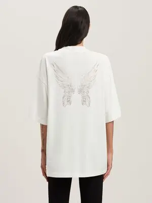 Palm Angels Wings Print T-shirt - Off White