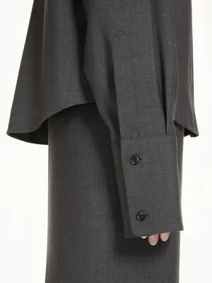 Sportmax Mappa Oversized Shirt - Dark Gray