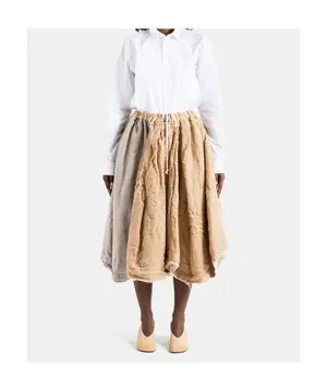 Comme Des Garçons Midi Skirt With Drawstring And Raw Edge