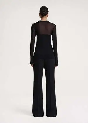 TOTEME Sheer Long-sleeve Top